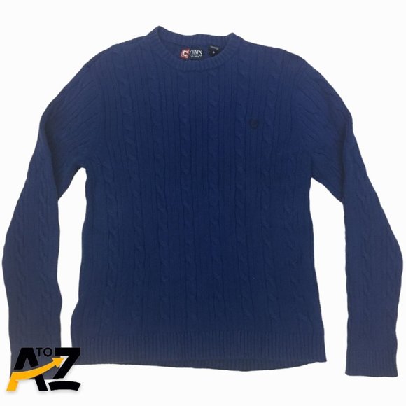 Chaps | Sweaters | Mens Blue Chaps Crewneck Sweater Size M Medium ...